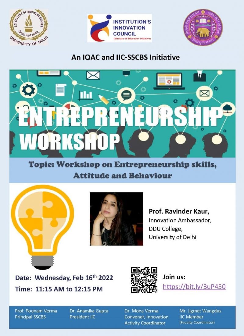 SSCBS Innovation Council (IIC-SSCBS) – Shaheed Sukhdev College of ...