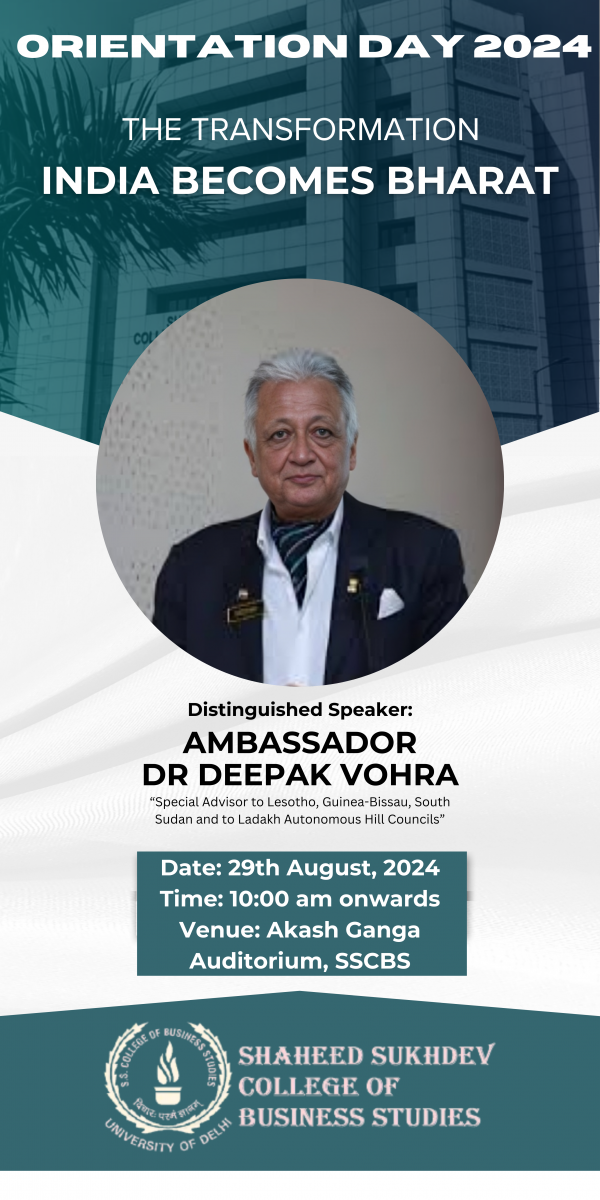 Orientation Program Notice – Shaheed Sukhdev College of Business Studies